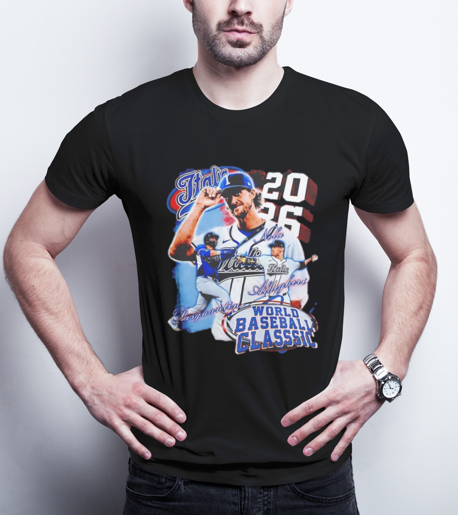 Italia 2026 World Baseball Classic Pasquantino Nola Aldegheri WBC T-Shirt