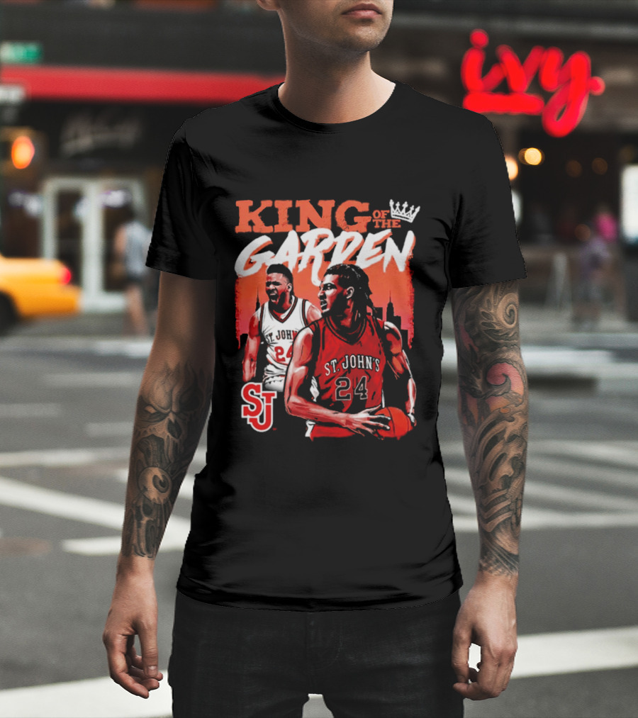 Zuby Ejiofor St. John's Red Storm 24 King Of The Garden T-Shirt