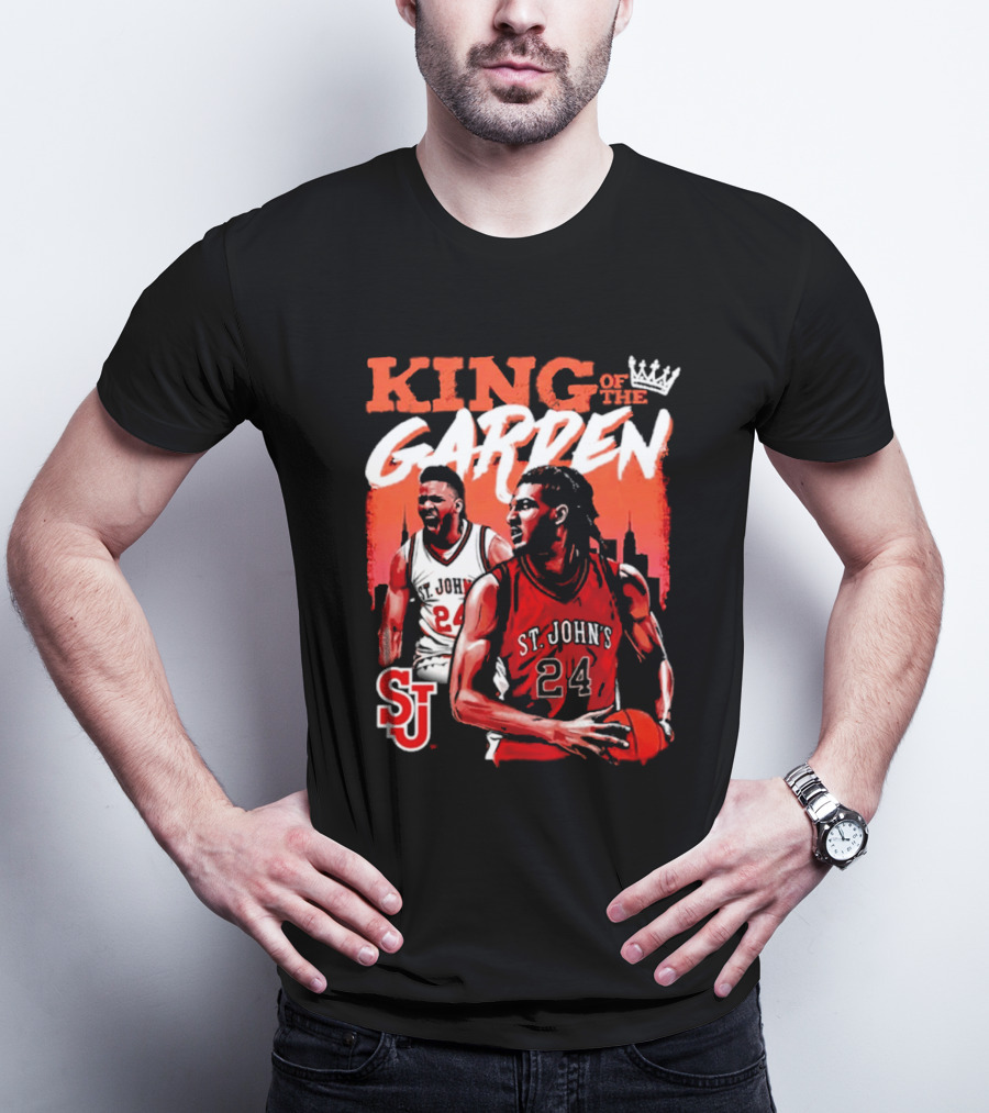 Zuby Ejiofor St. John's Red Storm 24 King Of The Garden T-Shirt