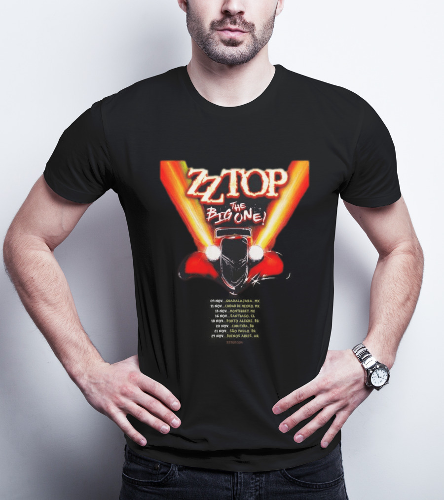 ZZ Top The Big One Mexico And South America Tour 2026 T-Shirt