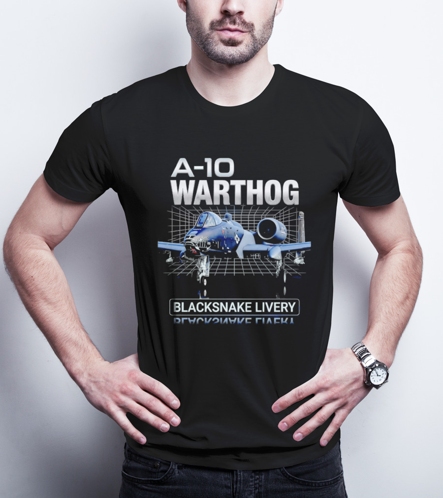A 10 Warthog Blacksnake Livery Military Aircraft T-Shirt