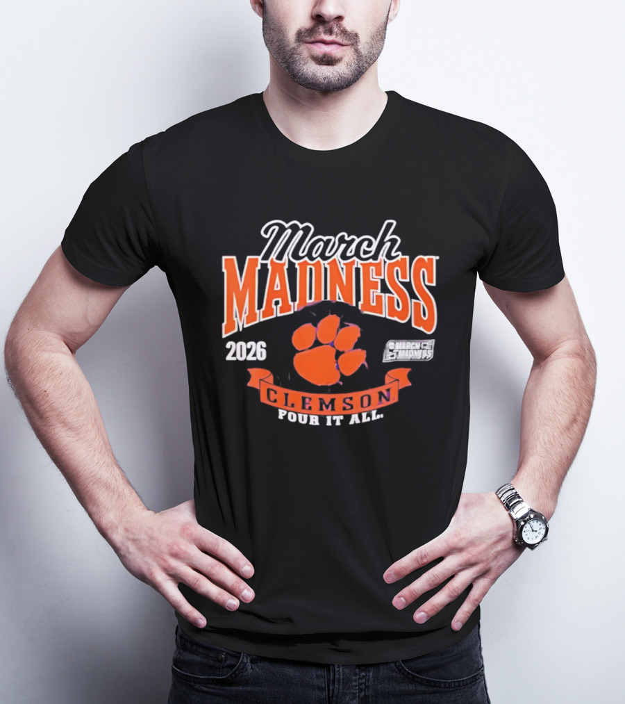 Clemson March Madness 2026 NCAA Women's Basketball Four It All T-Shirt