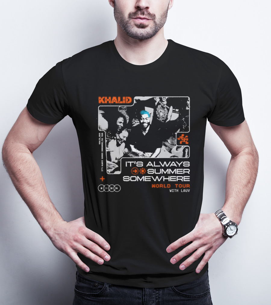 Khalid World Tour 2026 It's Always Summer Somewhere With Band Dates T-Shirt