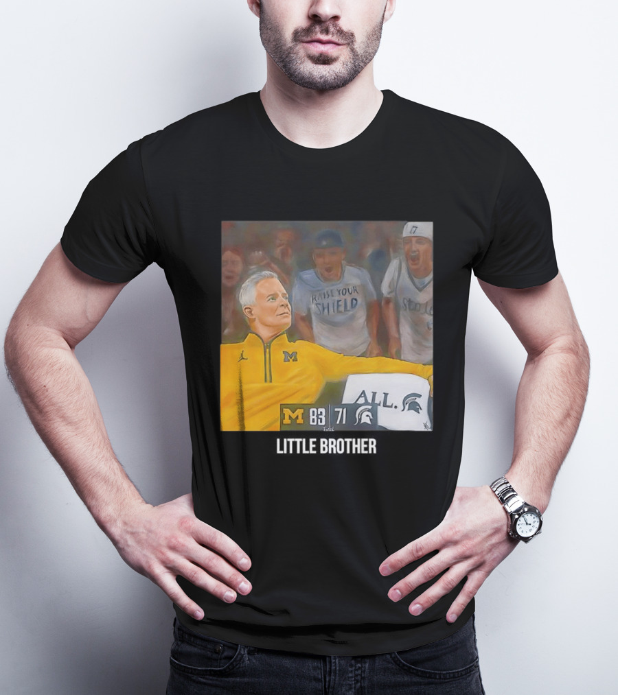 Michigan 83 Vs Michigan State 71 Raise Your Shield Spartans T-Shirt