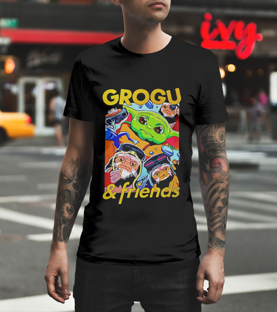 Grogu And Friends Cartoon Adventures Featuring Grogu T-Shirt