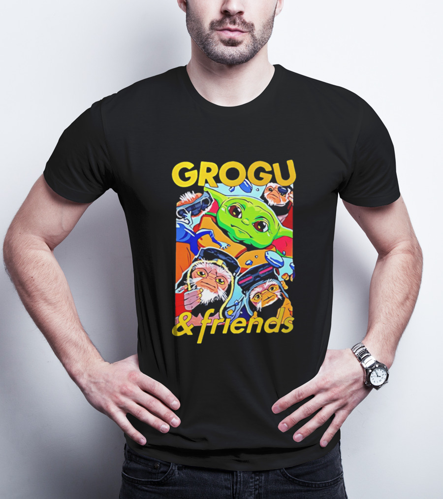 Grogu And Friends Cartoon Adventures Featuring Grogu T-Shirt