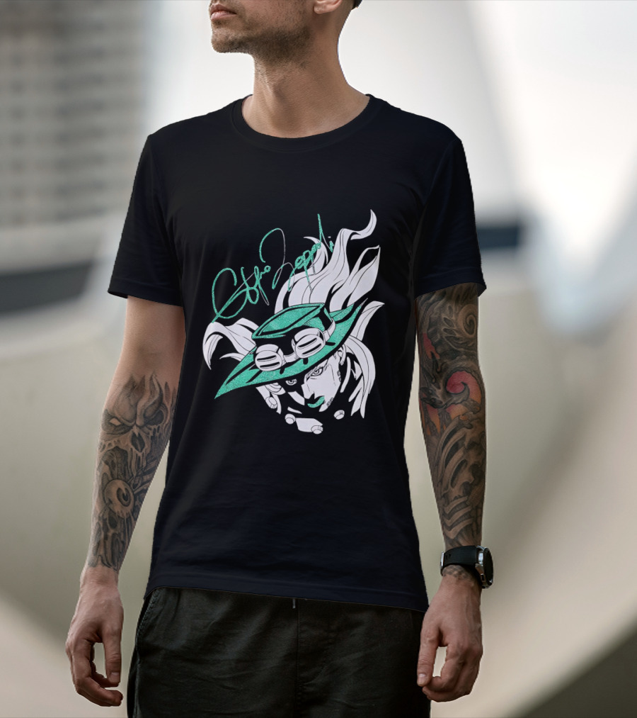 Gyro Zeppeli Jojo's Bizarre Adventure Illustration Signature T-Shirt