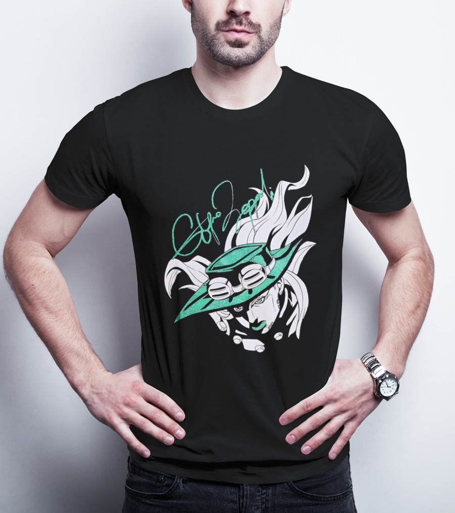 Gyro Zeppeli Jojo's Bizarre Adventure Illustration Signature T-Shirt