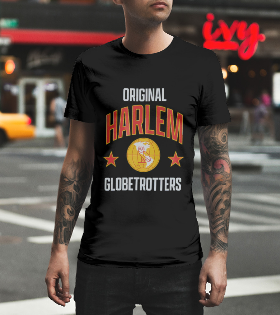 Original Harlem Globetrotters Owl And Stars T-Shirt