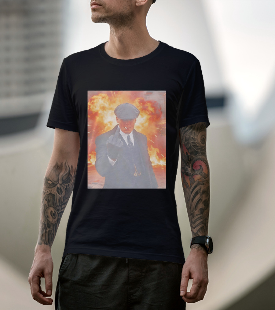 Peaky Blinders Shelby Explosion Middle Finger Iconic Scene T-Shirt