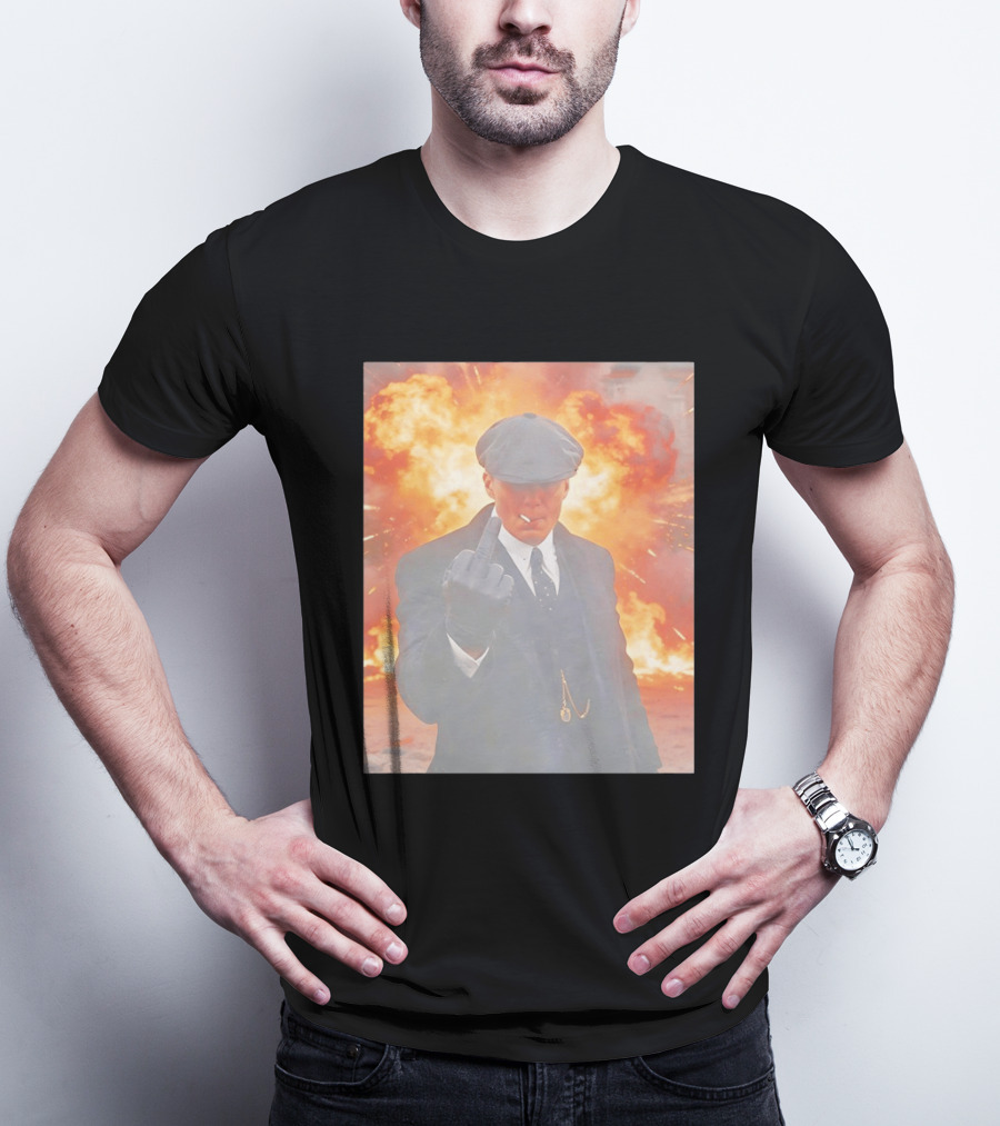 Peaky Blinders Shelby Explosion Middle Finger Iconic Scene T-Shirt
