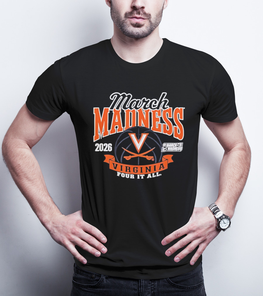 March Madness 2026 Virginia Cavaliers NCAA Women's Basketball Four It All T-Shirt