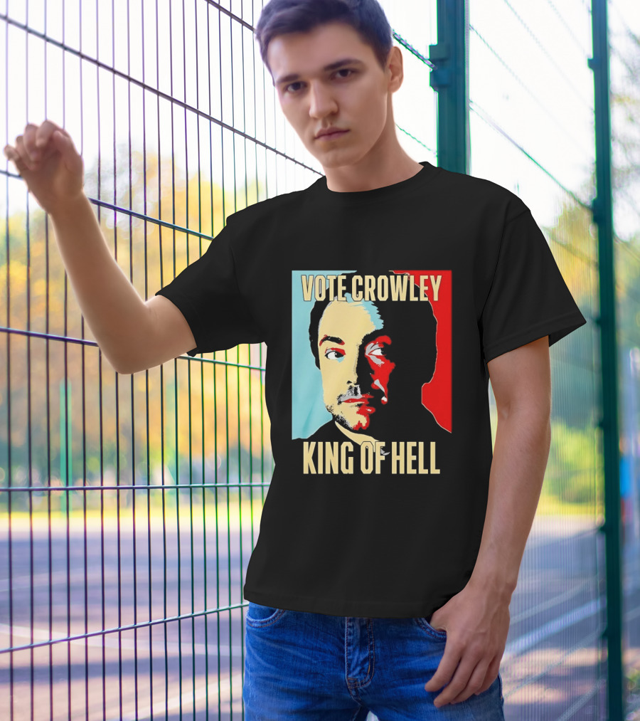 Vote Crowley King Of Hell Supernatural Fan Favorite T-Shirt