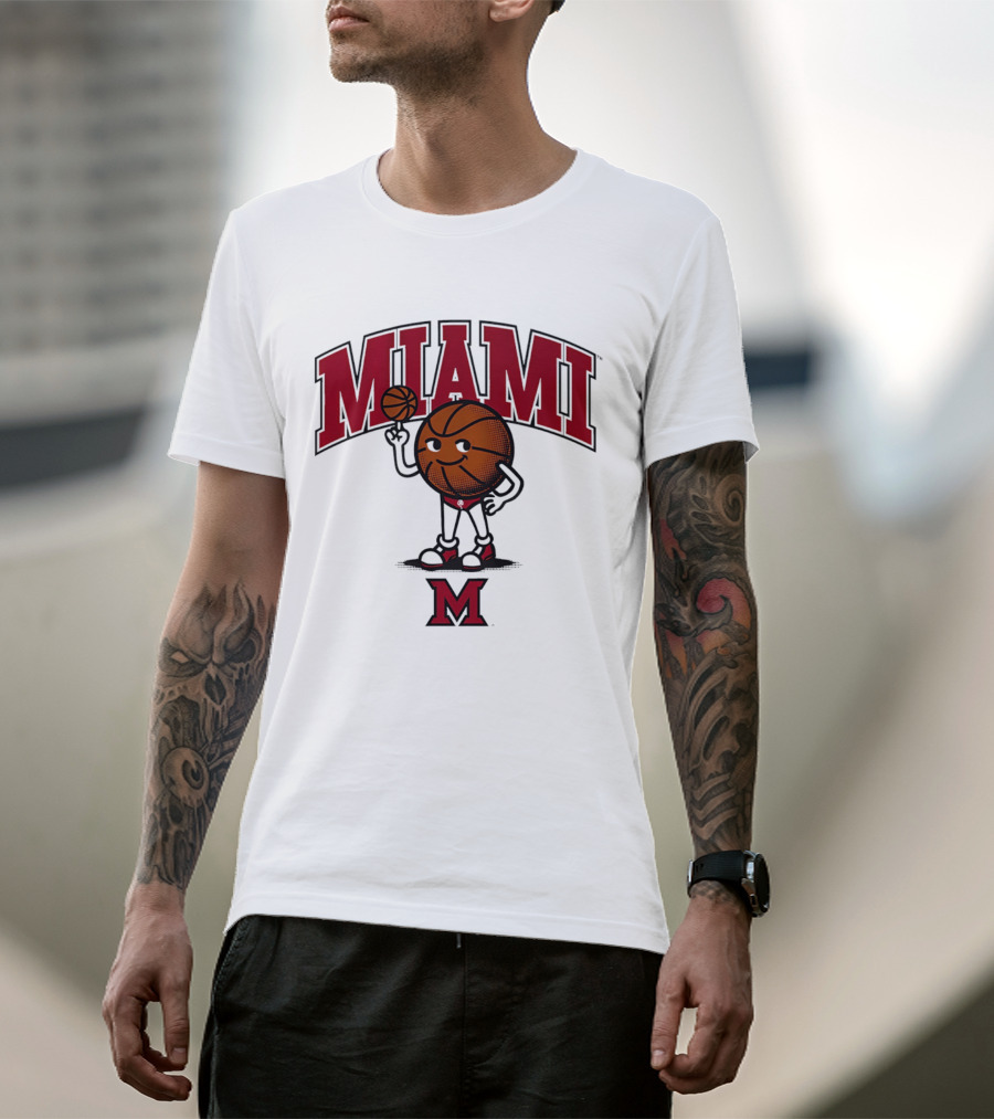 Miami Basketball Cartoon Character 2026 T-Shirt