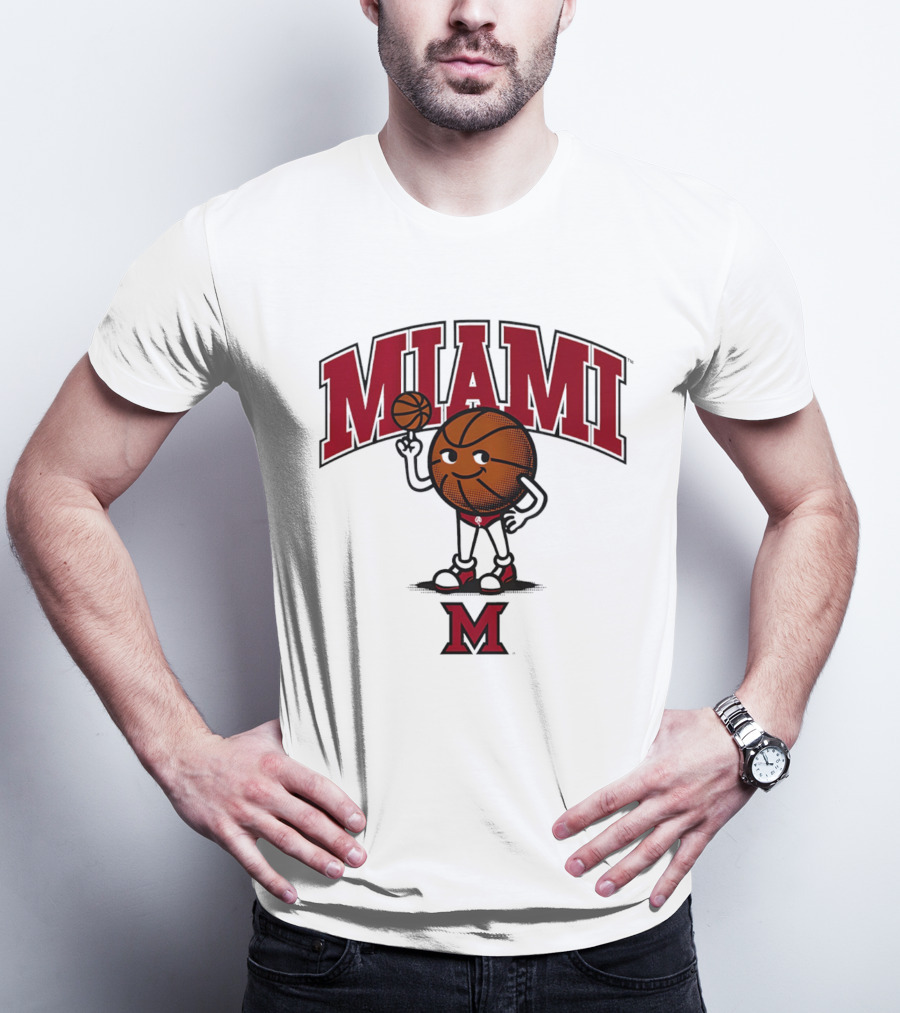 Miami Basketball Cartoon Character 2026 T-Shirt