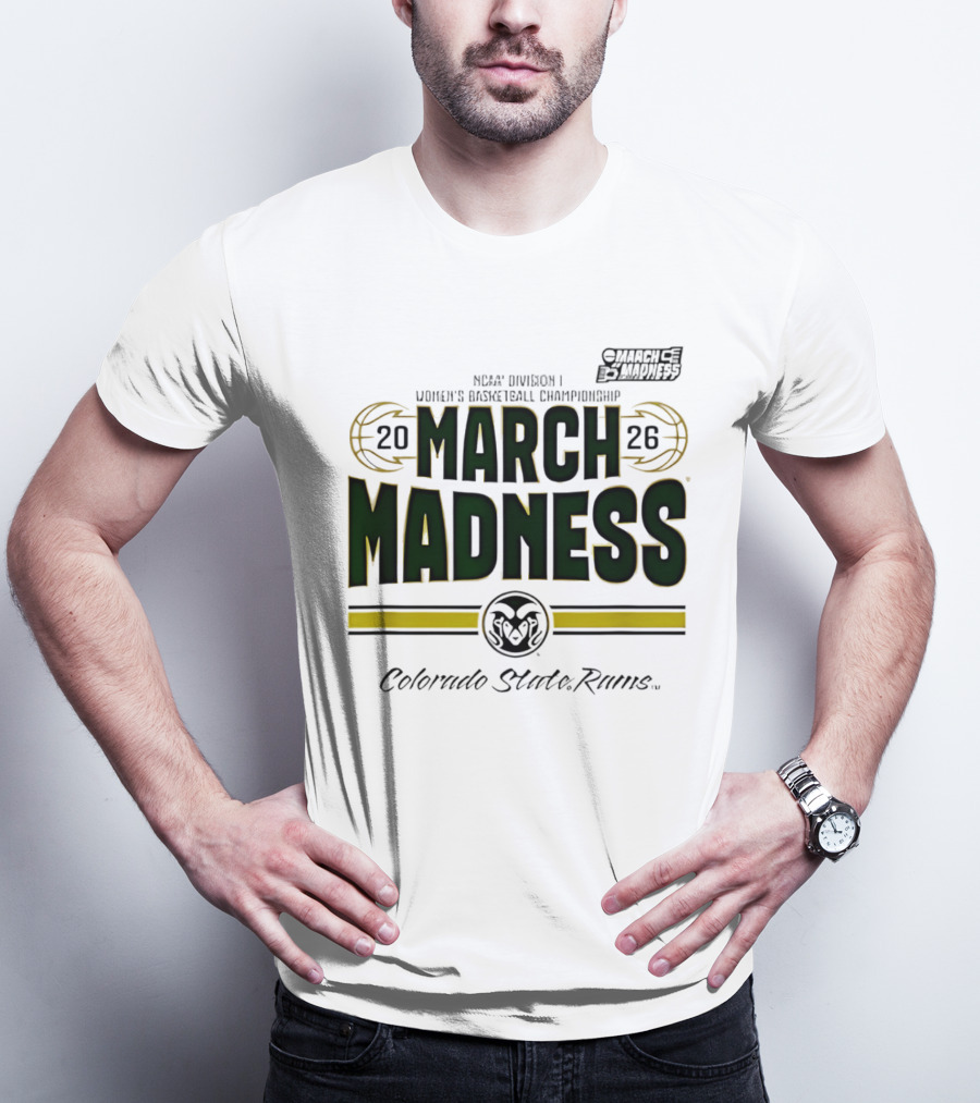 NCAA Division I Women's Basketball Championship Colorado State Rams March Madness 2026 T-Shirt