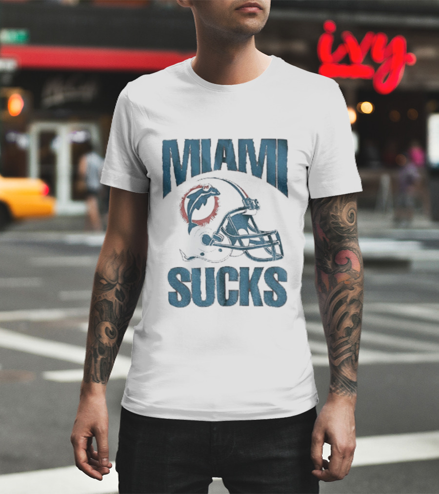 Miami Sucks Dolphins Helmet Football 2025 T-Shirt