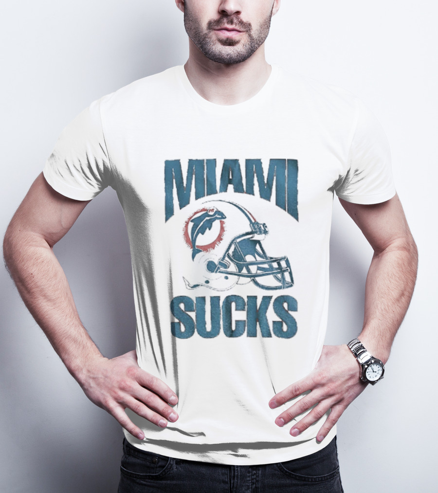 Miami Sucks Dolphins Helmet Football 2025 T-Shirt
