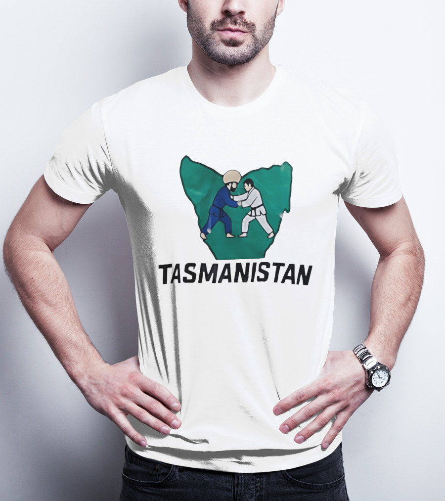 Tasmanistan Judo Cartoon Tasmania Map T-Shirt