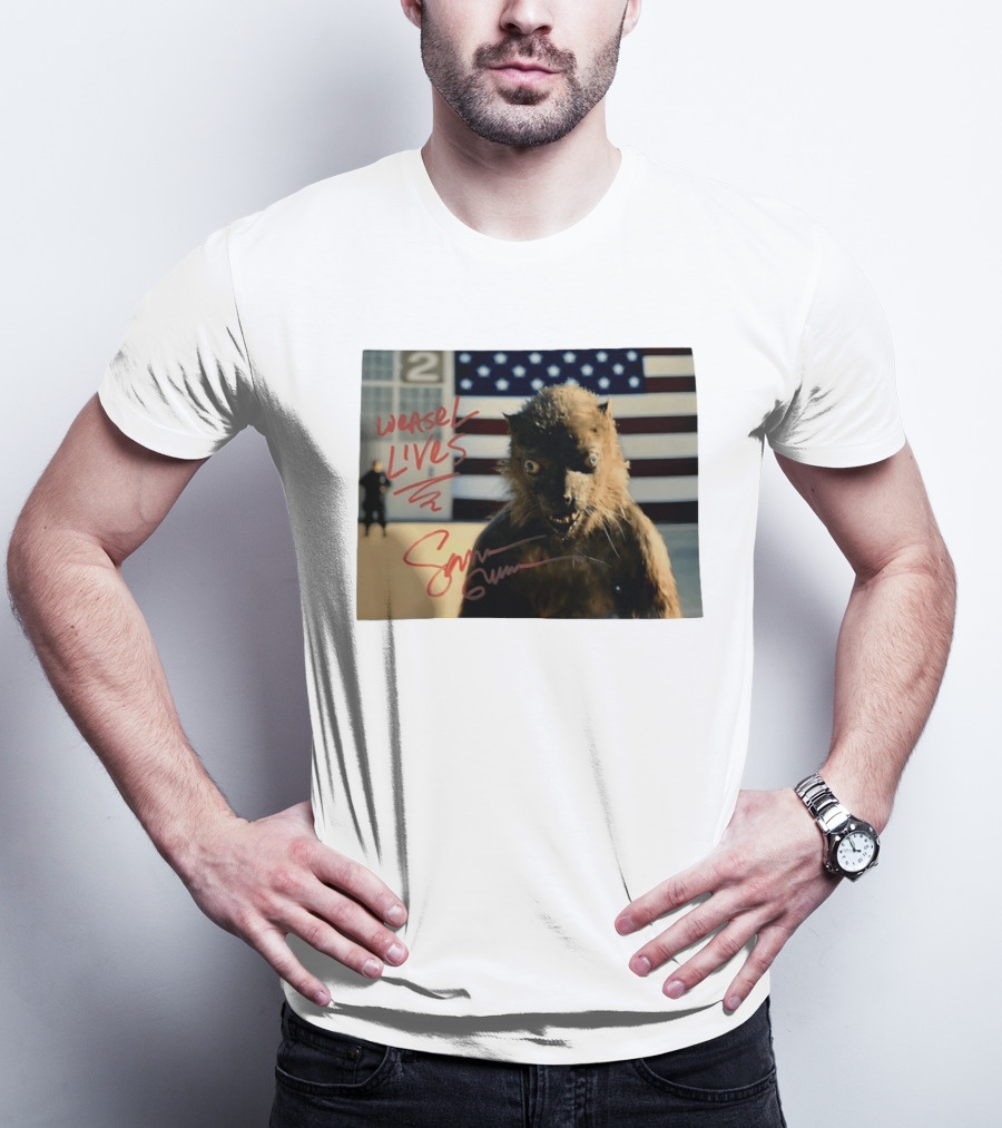 Weasel Lives The Suicide Squad American Flag Scene T-Shirt