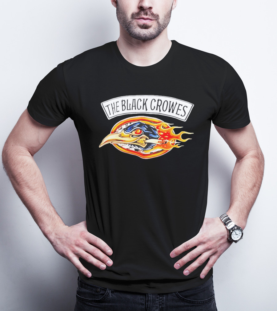 The Black Crowes 90s Flaming Crow Head T-Shirt