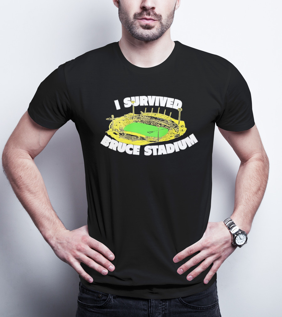 I Survived Bruce Stadium Nostalgic Experience At Iconic Canberra Venue T-Shirt