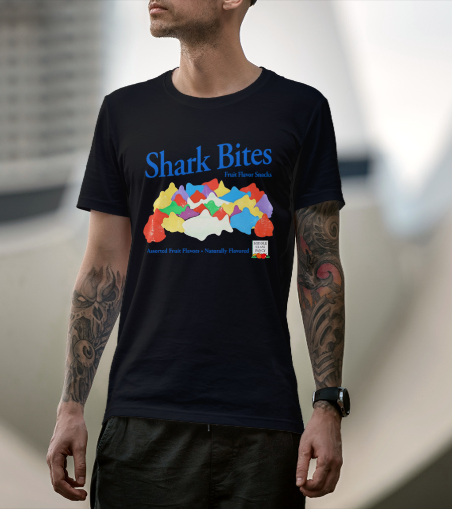 Shark Bites Fruit Flavor Snacks Assorted Fruit Flavors Naturally Flavored T-Shirt