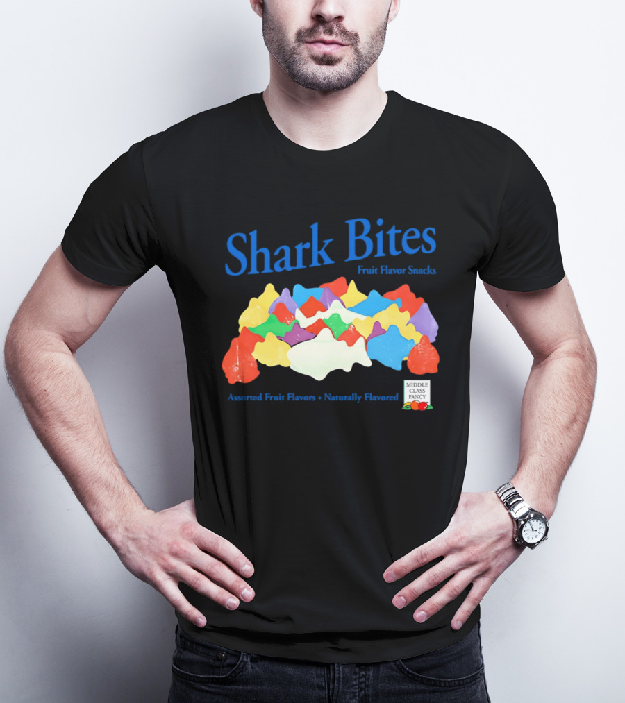 Shark Bites Fruit Flavor Snacks Assorted Fruit Flavors Naturally Flavored T-Shirt