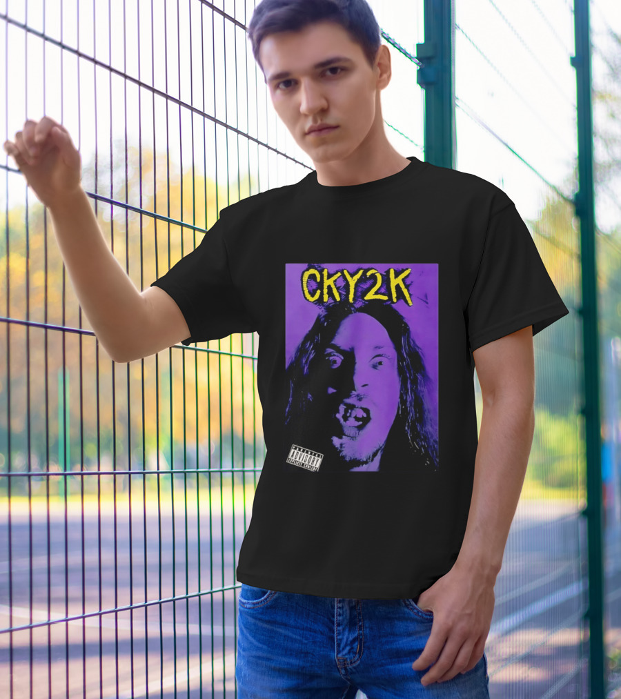 CKY2K Explicit Content Purple Portrait Bam Margera T-Shirt
