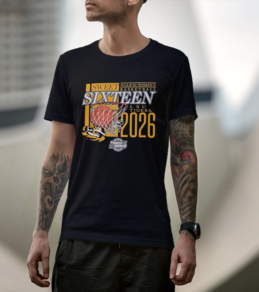 LSU Tigers NCAA DI Women's Basketball Sweet Sixteen 2026 T-Shirt