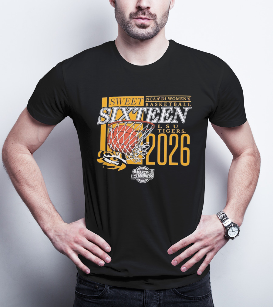 LSU Tigers NCAA DI Women's Basketball Sweet Sixteen 2026 T-Shirt