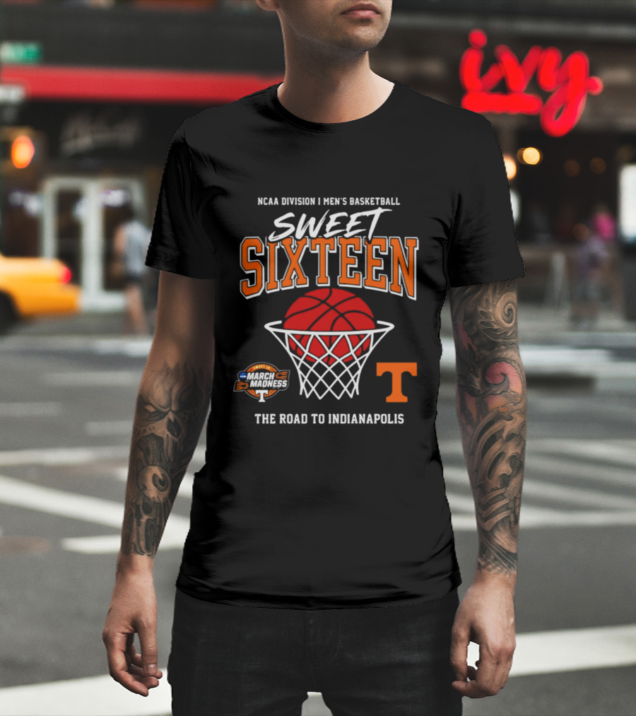 NCAA Division I Men's Basketball Sweet Sixteen March Madness The Road To Indianapolis T-Shirt