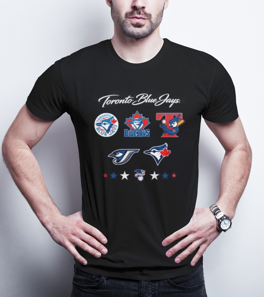 Toronto Blue Jays 50th Season Anniversary Collection Logos 1977 2023 T-Shirt