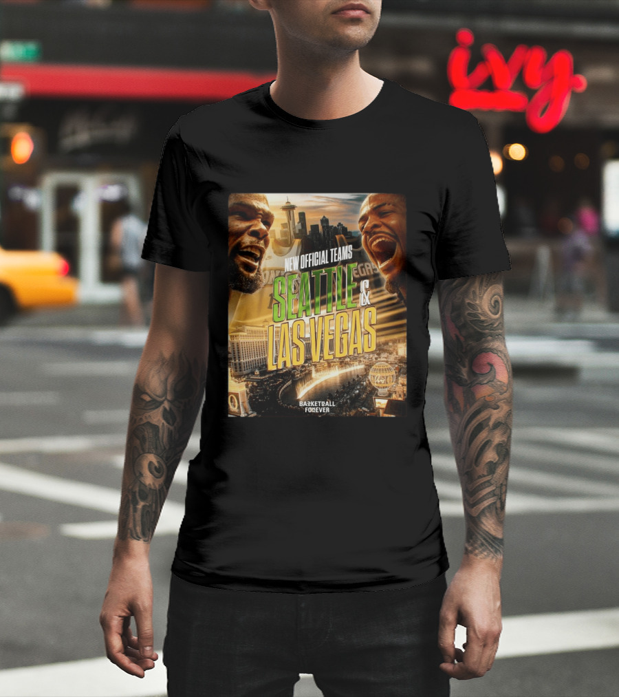 New Official Teams Seattle Las Vegas Basketball Forever 2026 T-Shirt