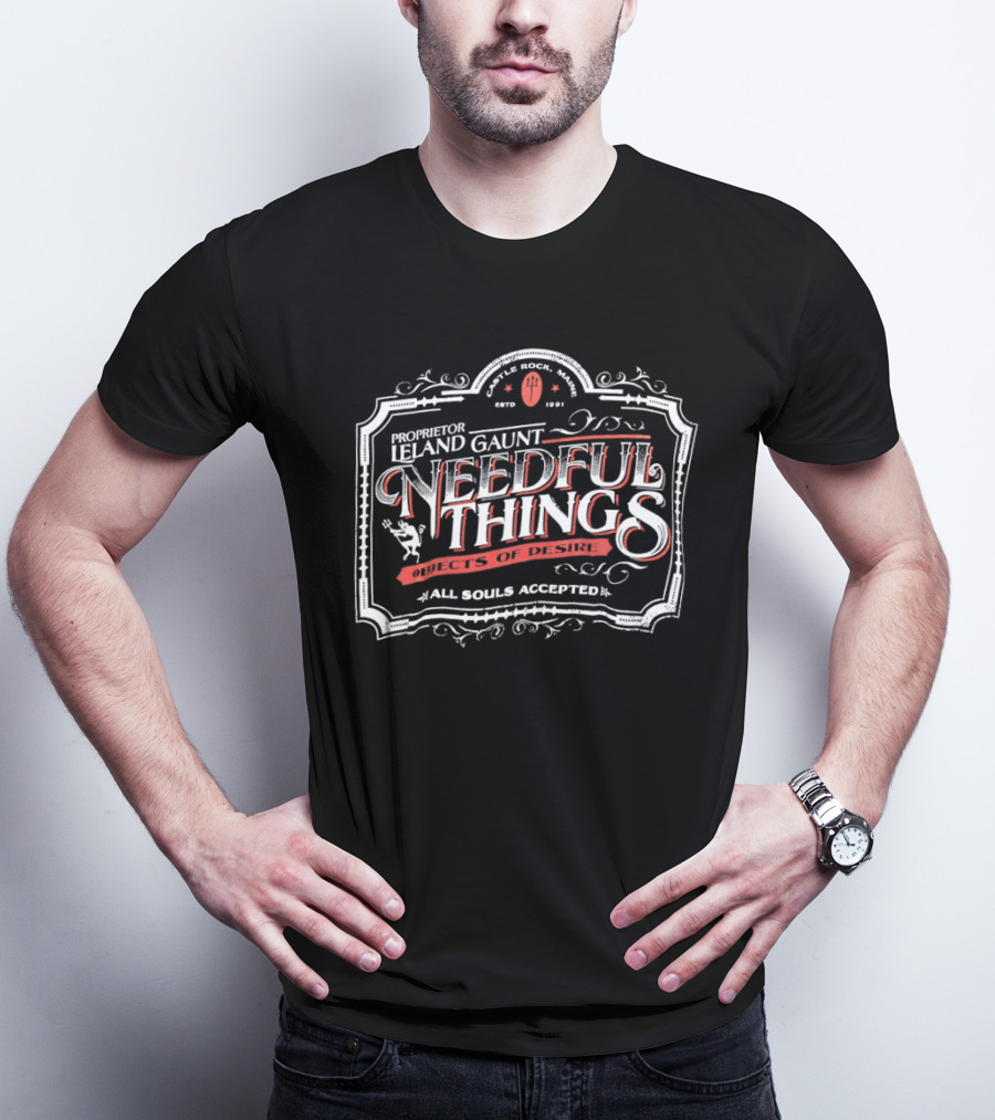 Proprietor Leland Gaunt Needful Things All Souls Accepted T-Shirt