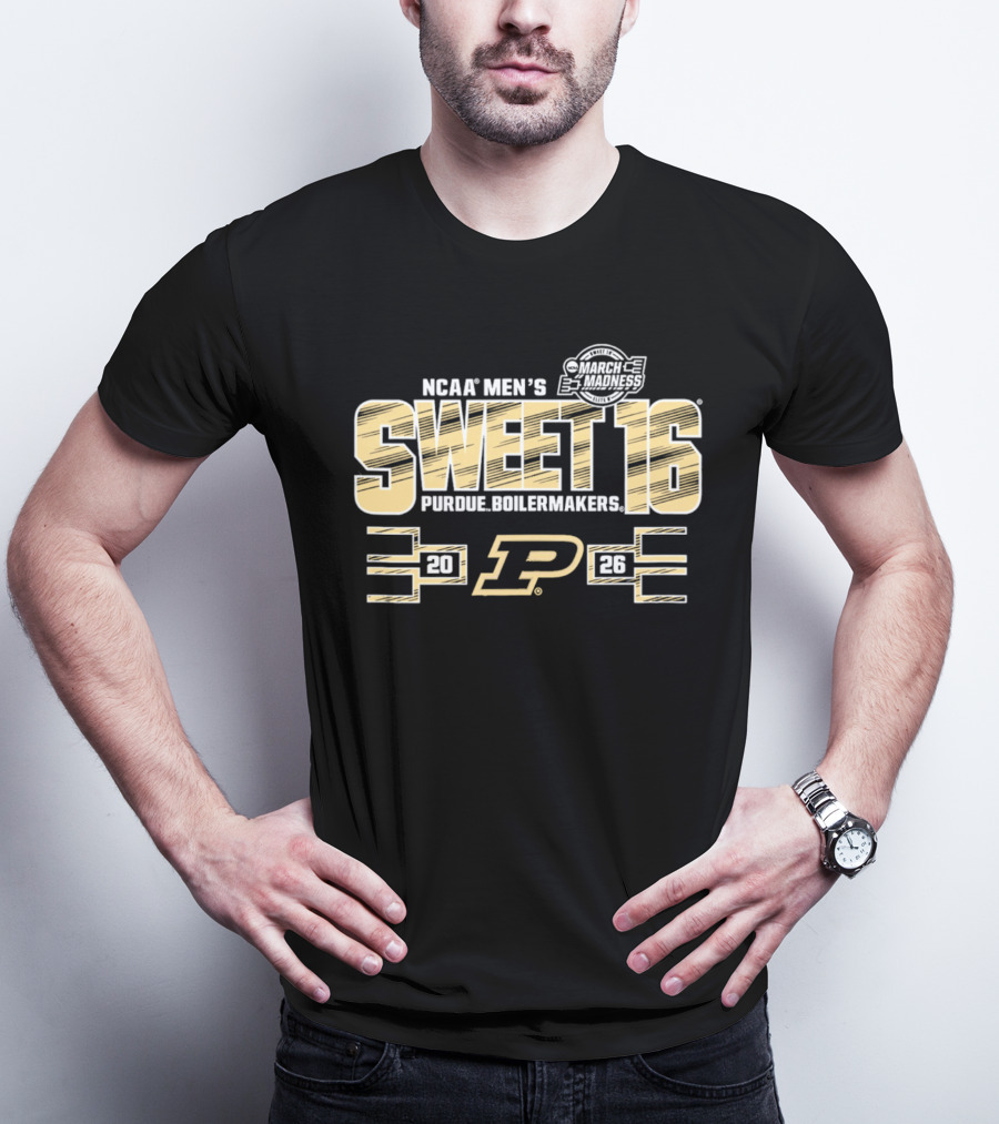 NCAA Men's Sweet 16 2026 Purdue Boilermakers March Madness T-Shirt