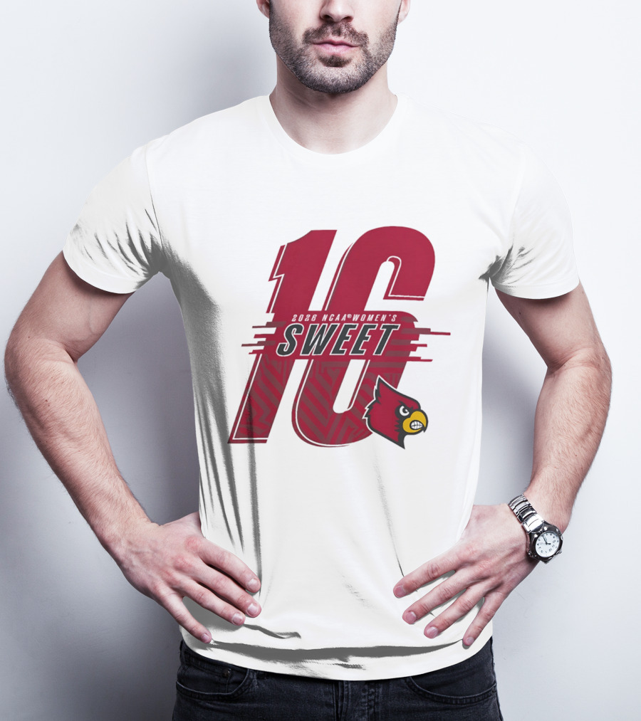 Louisville Cardinals Sweet Sixteen 2026 NCAA Women's Basketball T-Shirt