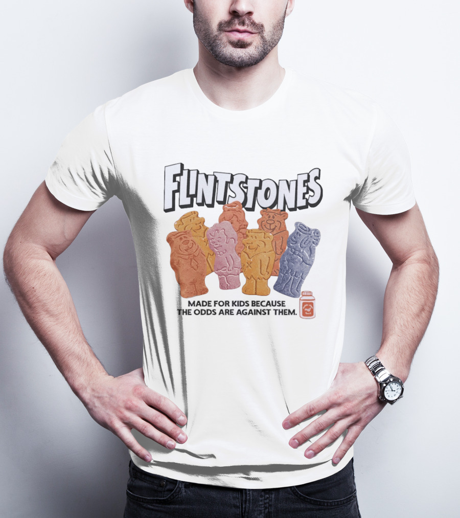 Flintstones Character Snacks Made For Because The Odds Are Against Them T-Shirt