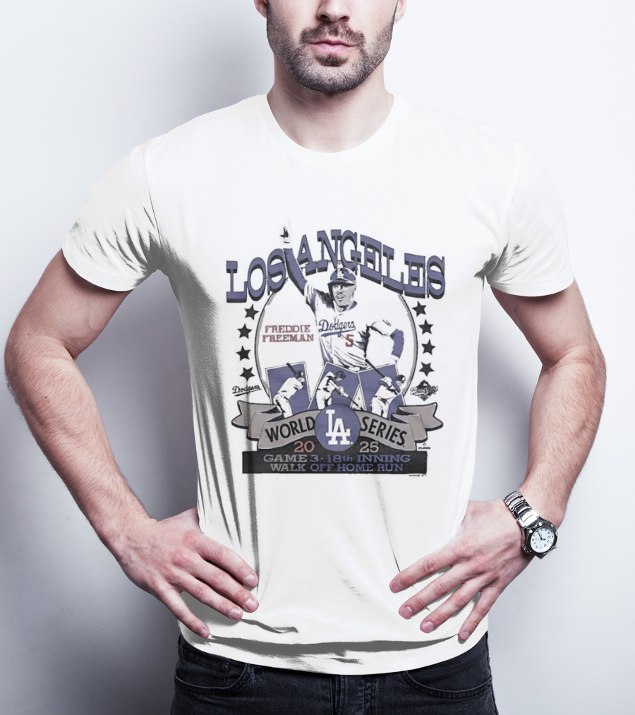 Los Angeles Dodgers World Series 18th Inning Walk Off Home Run Freddie Freeman T-Shirt