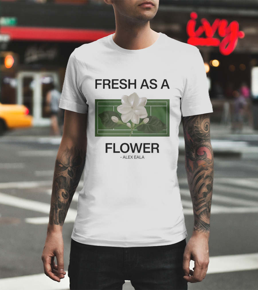 Fresh As A Flower Alex Eala Tennis Court Blossom T-Shirt