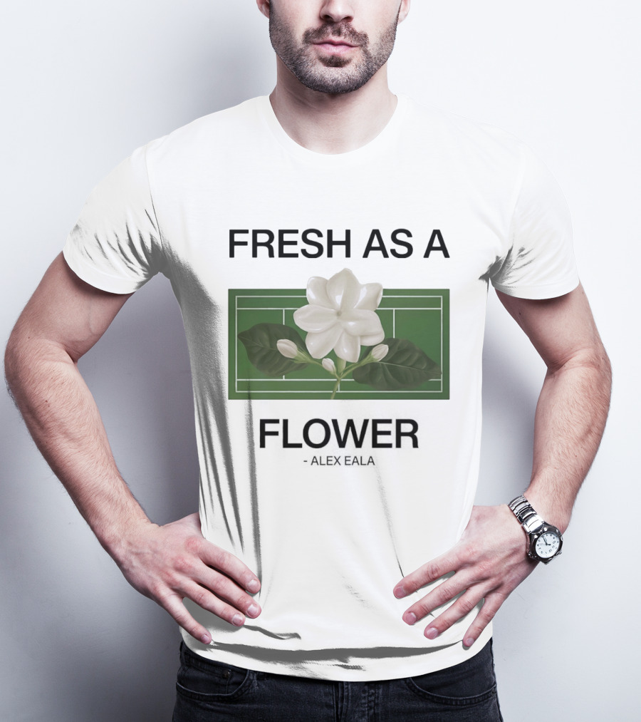 Fresh As A Flower Alex Eala Tennis Court Blossom T-Shirt