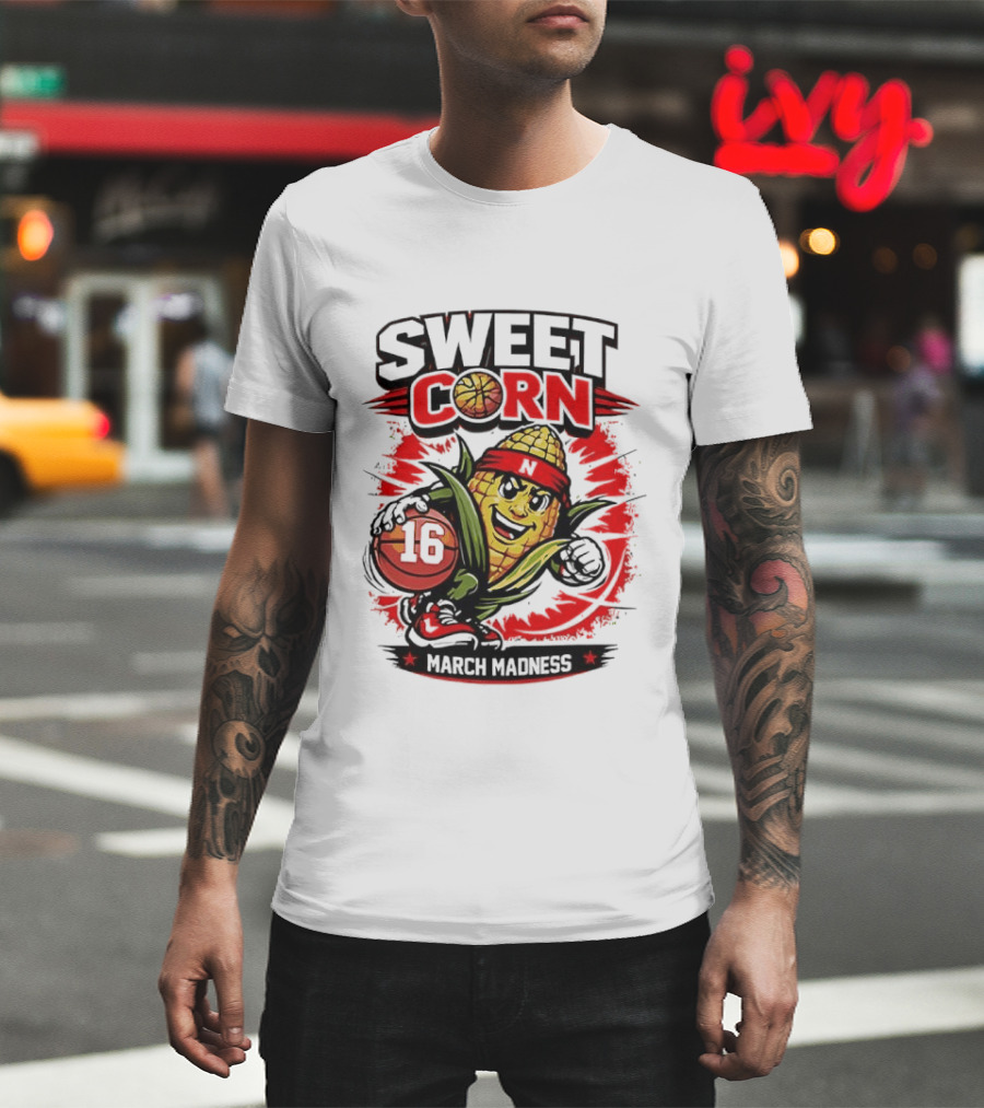 Nebraska Sweet Corn Basketball 16 March Madness T-Shirt