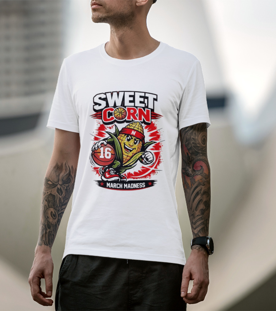 Nebraska Sweet Corn Basketball 16 March Madness T-Shirt