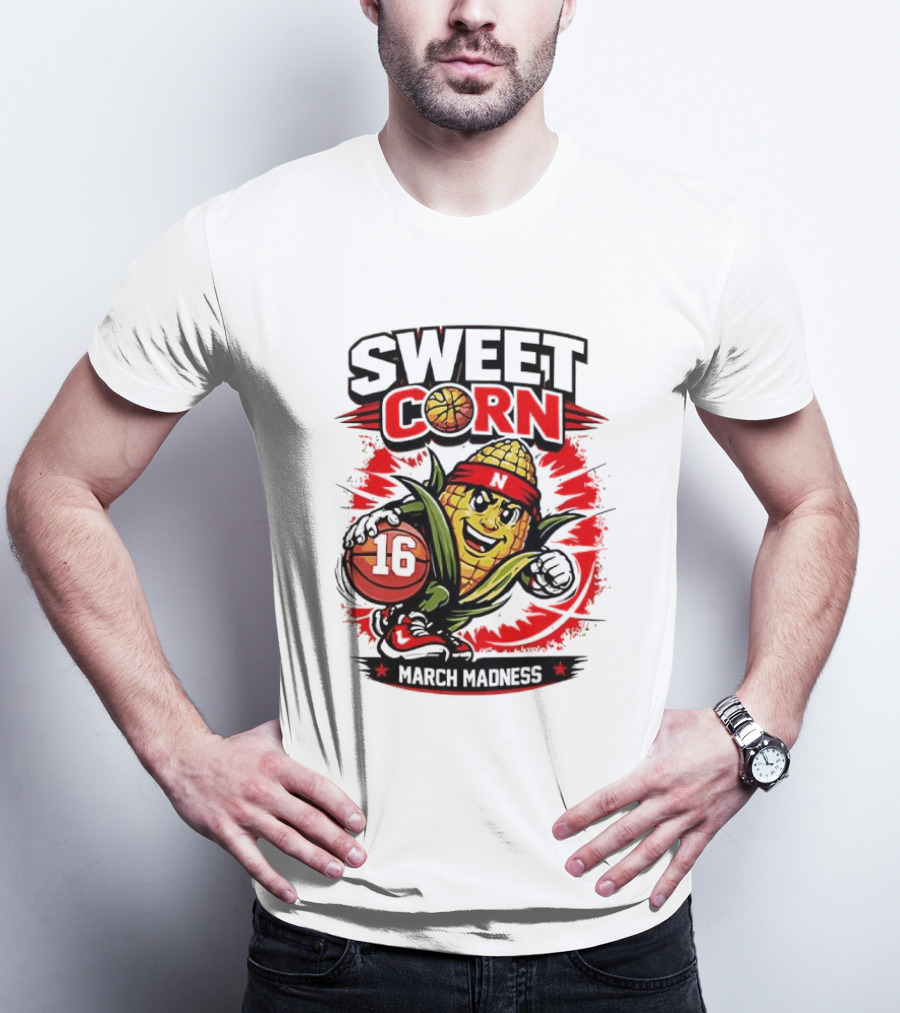 Nebraska Sweet Corn Basketball 16 March Madness T-Shirt