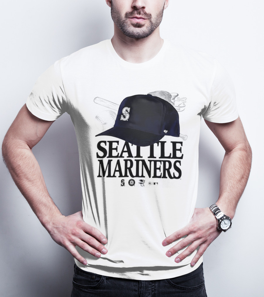 Seattle Mariners In The Paper Foundation Cap With Brushed Effect T-Shirt