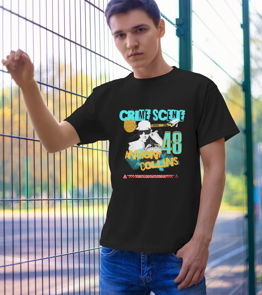 Crime Scene Anthony Collins 48 Wanted By The ECHL For Crimes Of Brutality T-Shirt