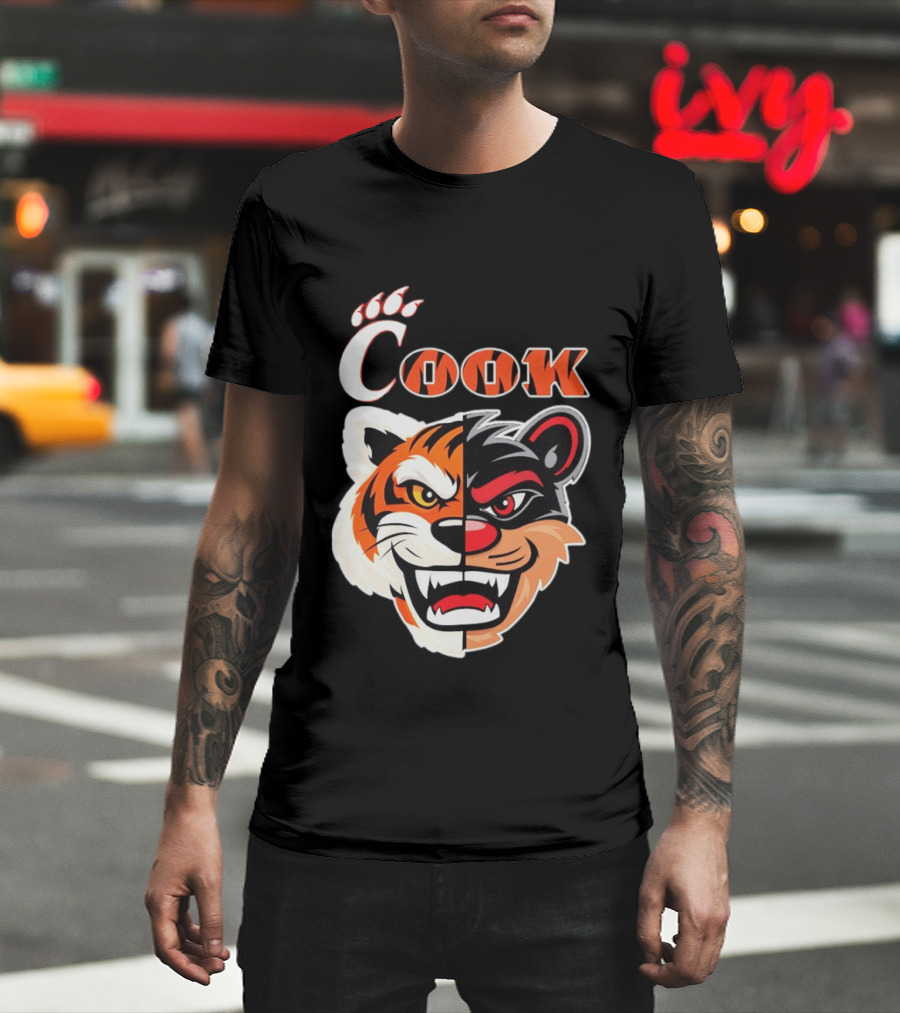 Cincinnati Bengals Bearcats Cook Split Face T-Shirt