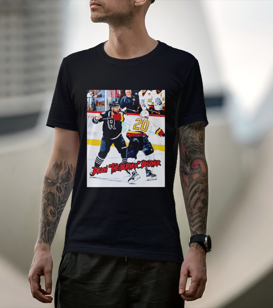 Dillon The Butcher Boucher Rockford IceHogs Hockey Fight Scene T-Shirt