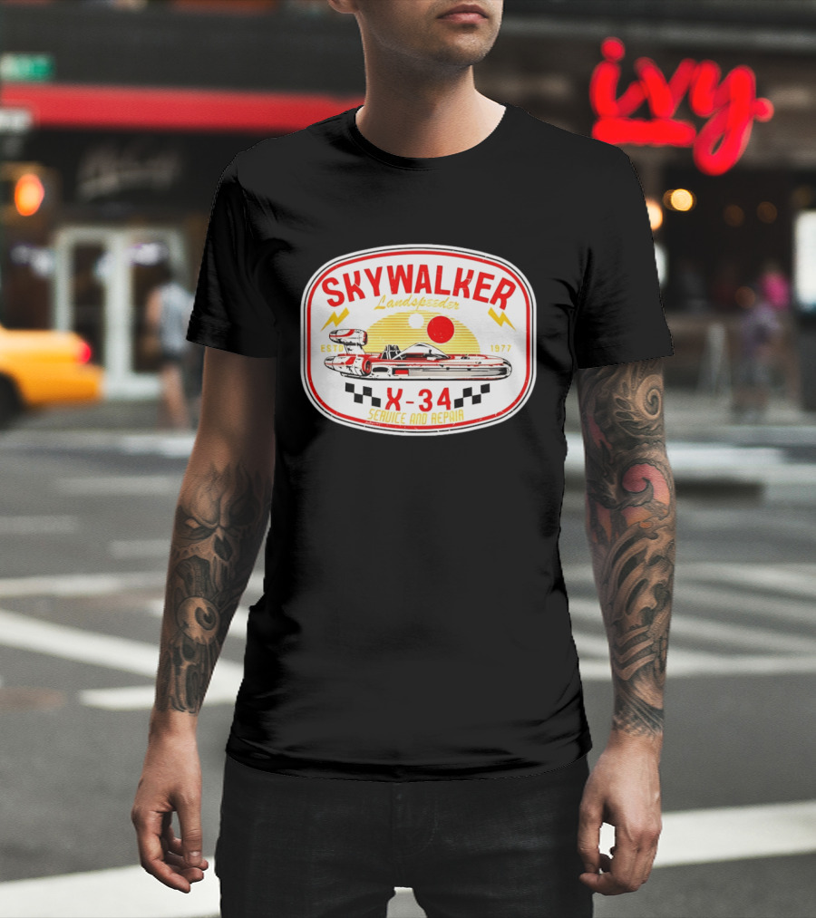 Skywalker Landspeeder X 34 Service And Repair Estd 1977 T-Shirt