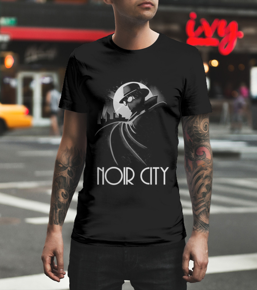 Spider Man Noir City Stylized White T-Shirt